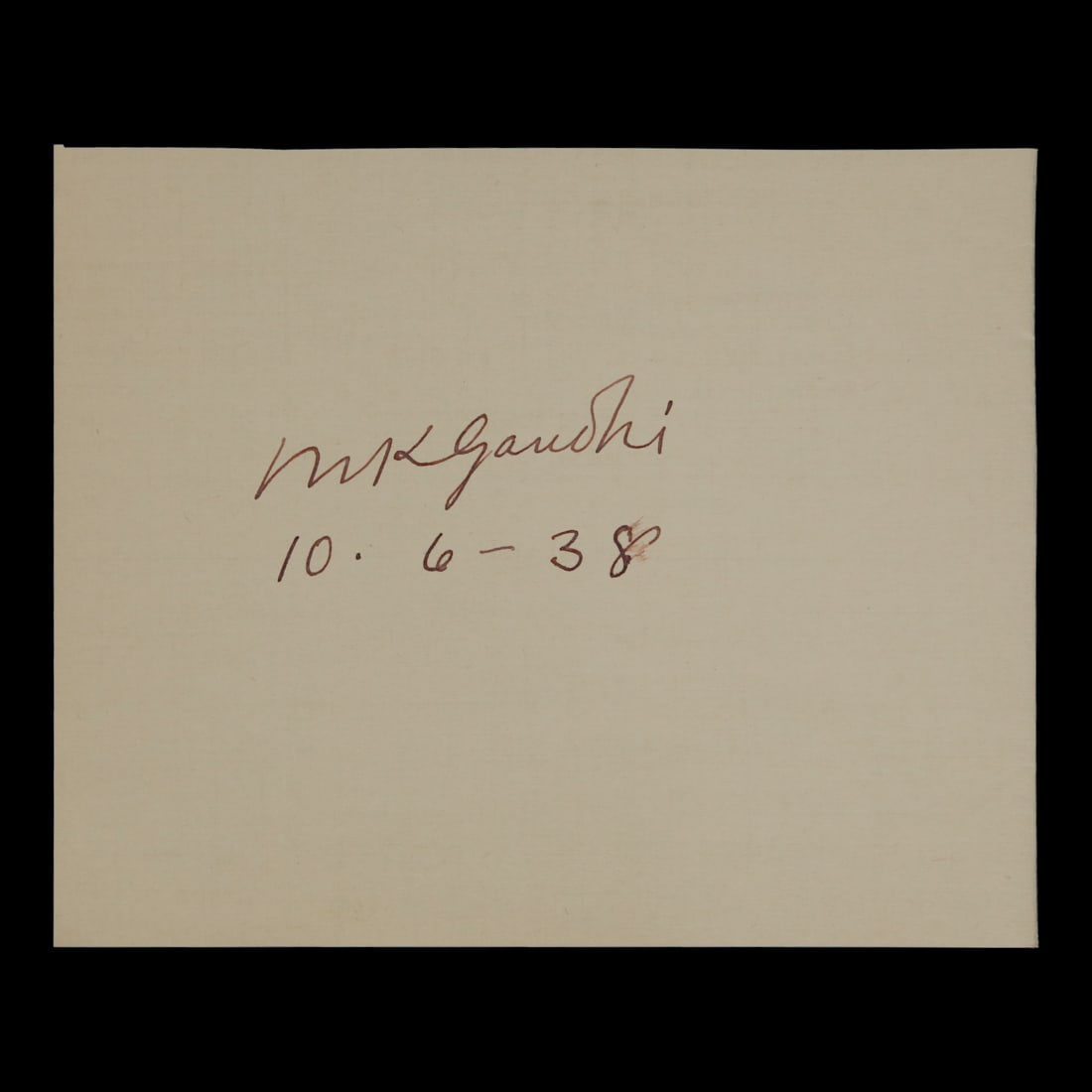 Mahatma Gandhi Signed Cut Auction