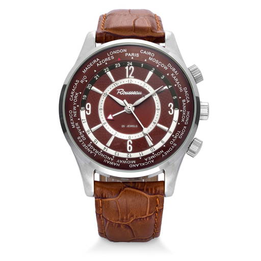 Rousseau 25 Jewels Gmt Automatic Watch