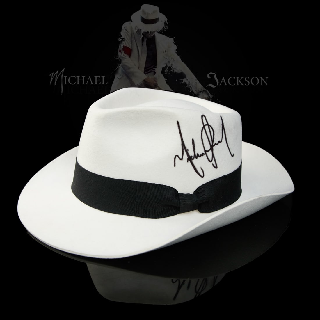 Michael Jackson Signed White 100% Wool Fedora Auction