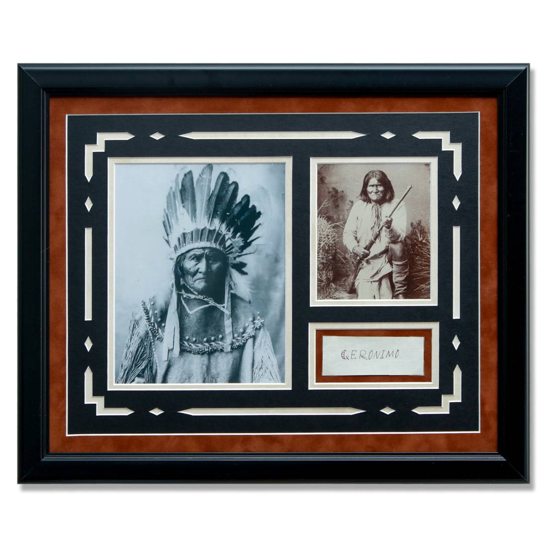 Geronimo Signature On Document Cut Auction