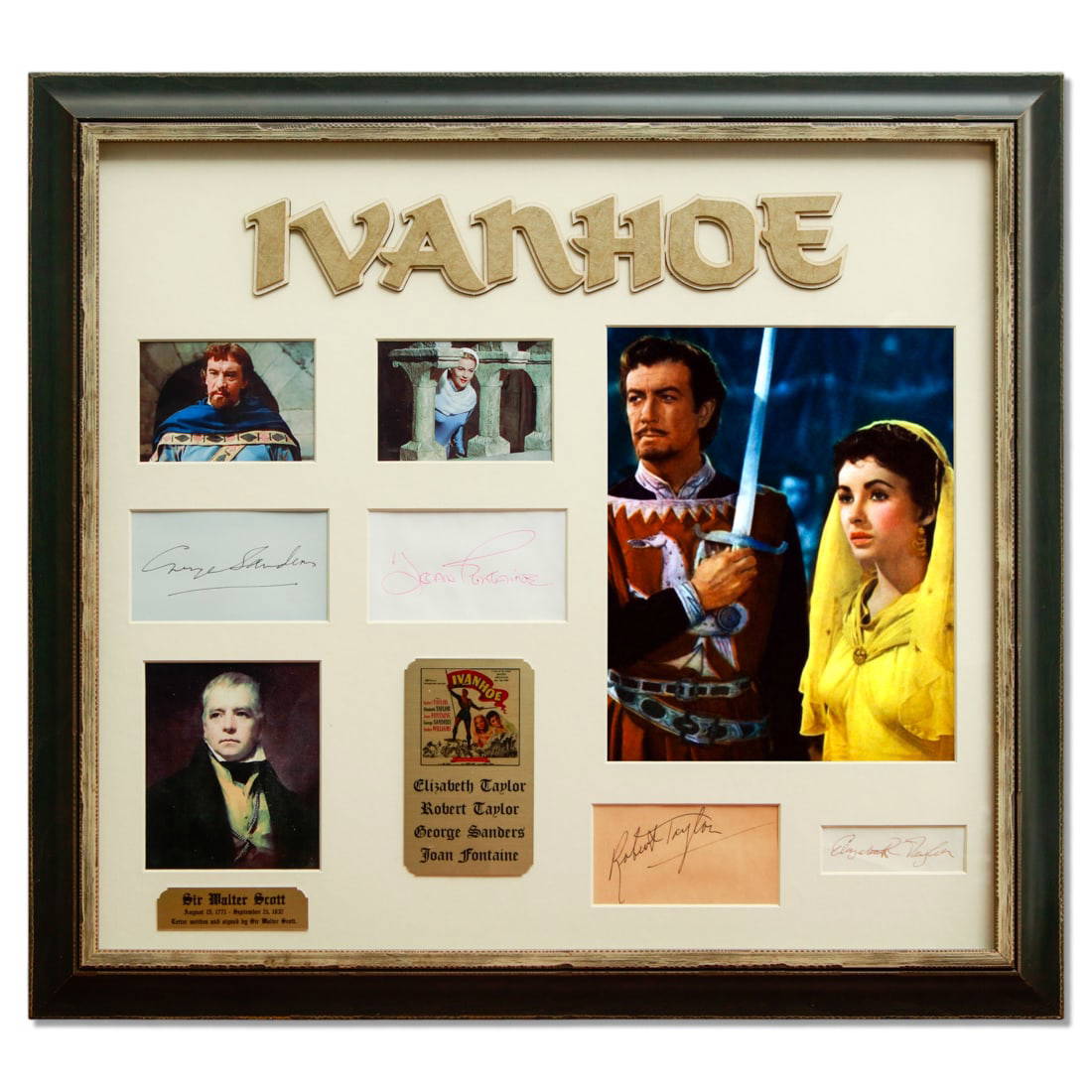 "ivanhoe" Lead Cast Signed Document Cuts Auction