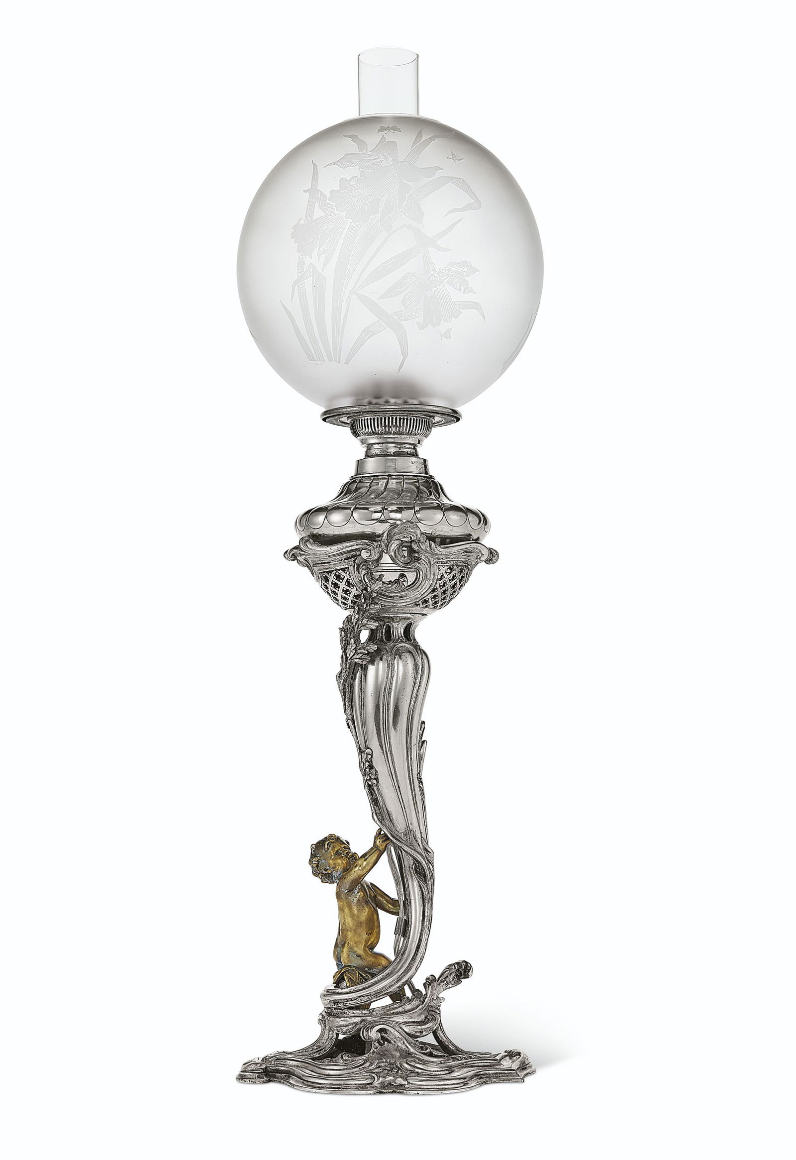 A VICTORIAN SILVERED AND GILT BRONZE FIGURAL OIL LAMP - Oct 08, 2020 ...