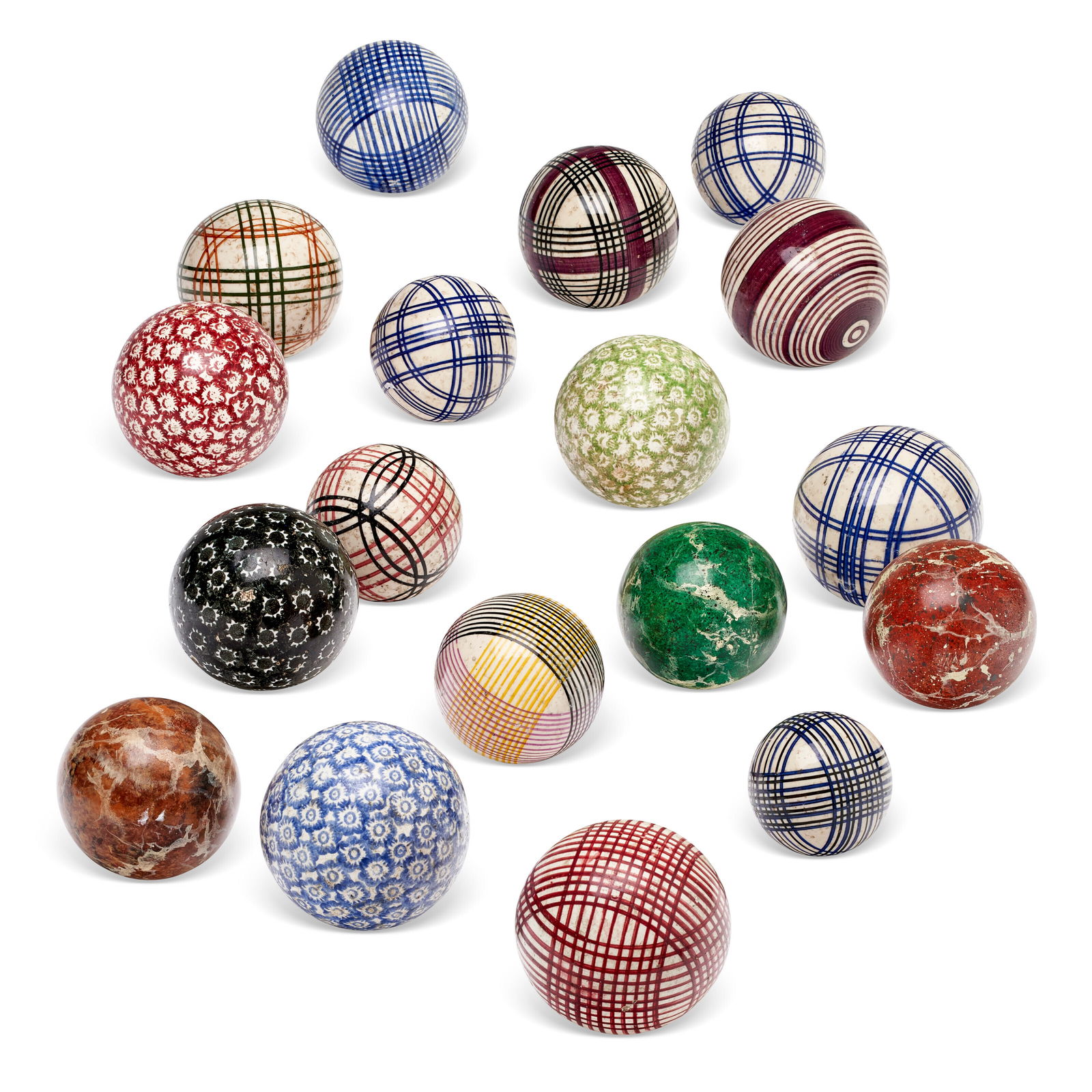 A Group Of Eighteen Carpet Balls Auction
