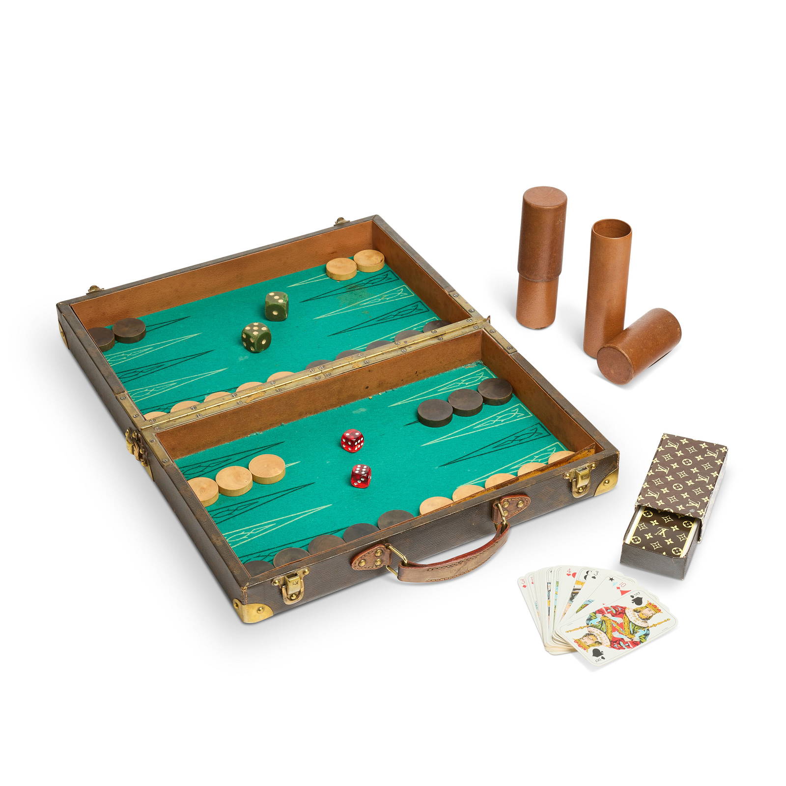 A Monogram Canvas Backgammon Suitcase With Brass Hardware Auction