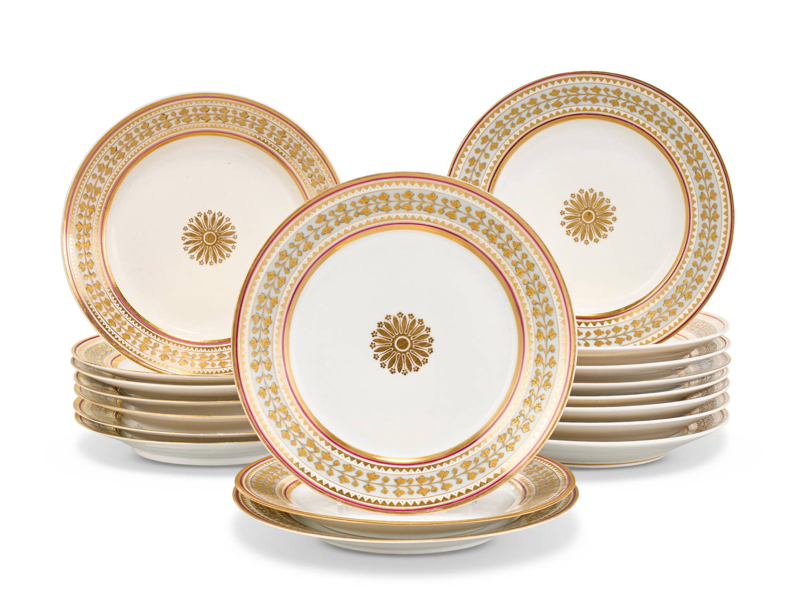 Eighteen Russian Porcelain Dinner Plates From The Babigon Service - Jun ...