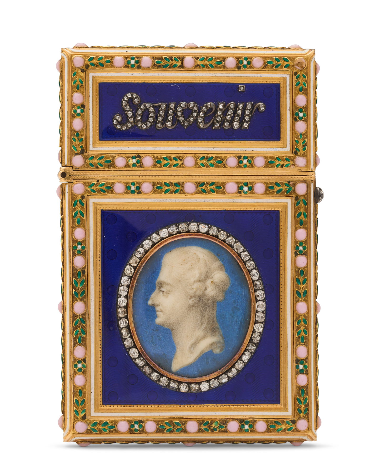 A Louis Xvi Jeweled Enameled Gold Etui A Tablettes Mark Of Joseph ...