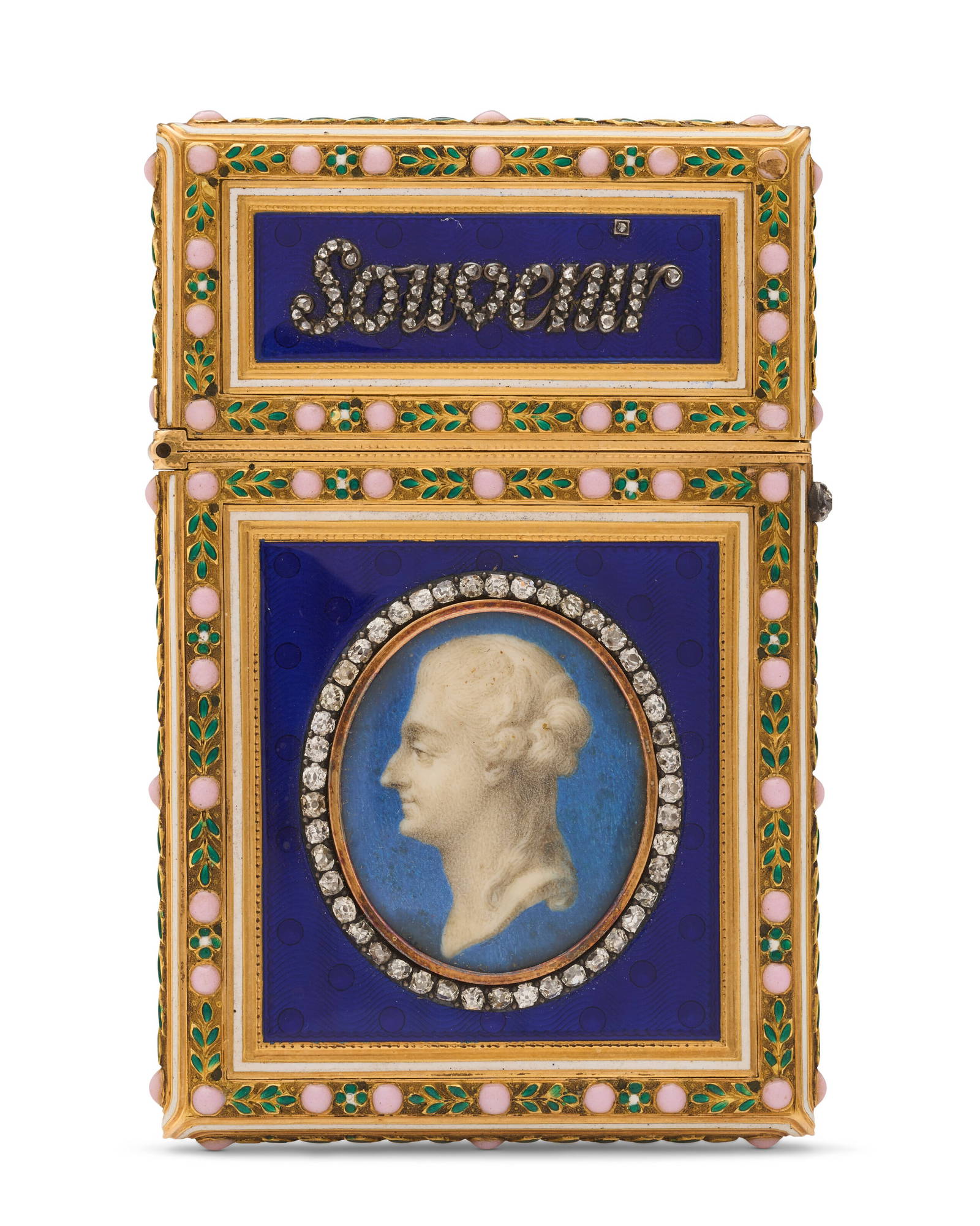 A Louis Xvi Jeweled Enameled Gold Etui A Tablettes Mark Of Joseph ...