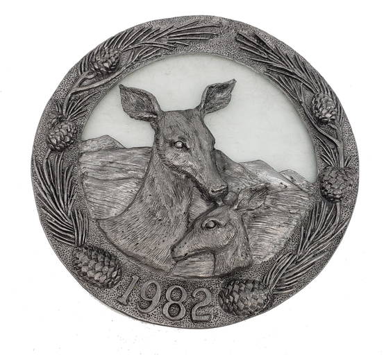 Vintage Michael Ricker Pewter Plate Mother's Day 1982