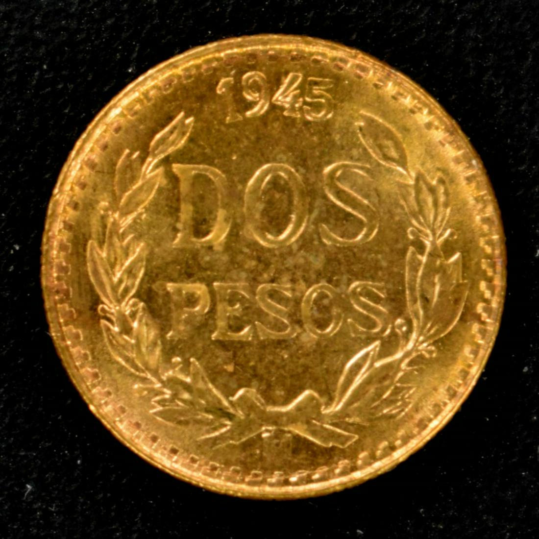 1945 Dos Pesos Gold Coin