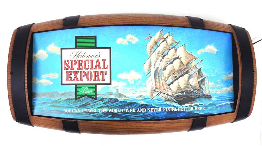 Heileman's Se Barrel Shaped Sign