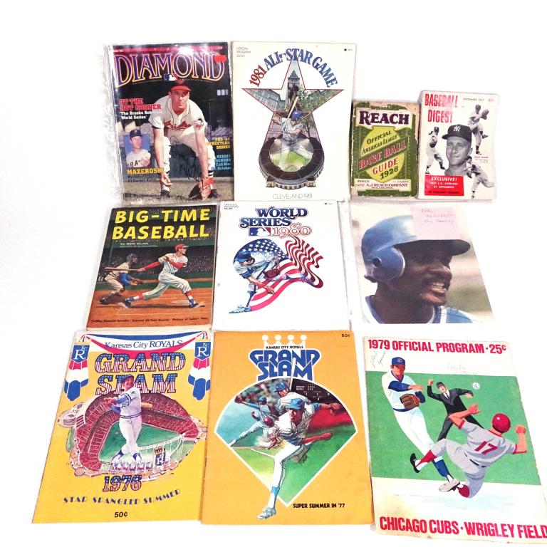 Vintage Baseball Magazines, Programs