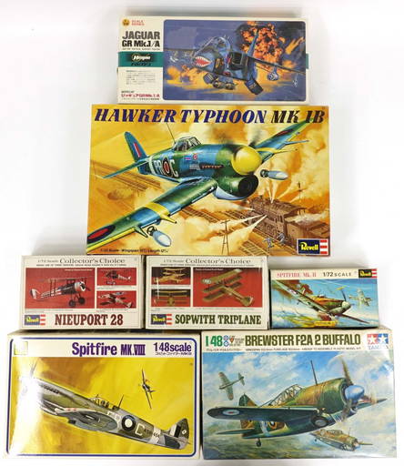 Assortment Of 7 Vintage Model Airplanes