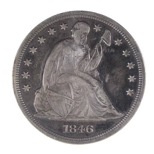 1846 Seated Liberty Silver Dollar (vf?)