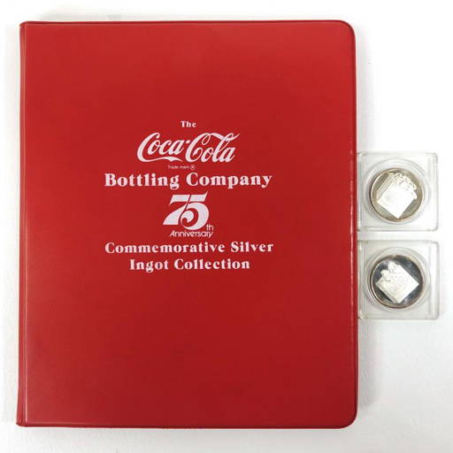 Coca Cola 75th Anniversary Silver Ingot Collection
