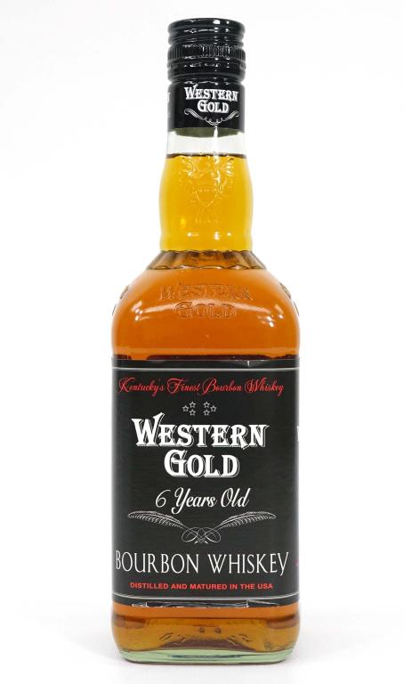 Western Gold Bourbon Whiskey Bottle