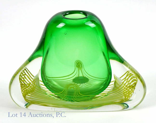 Adam Jablonski Art Glass Vase