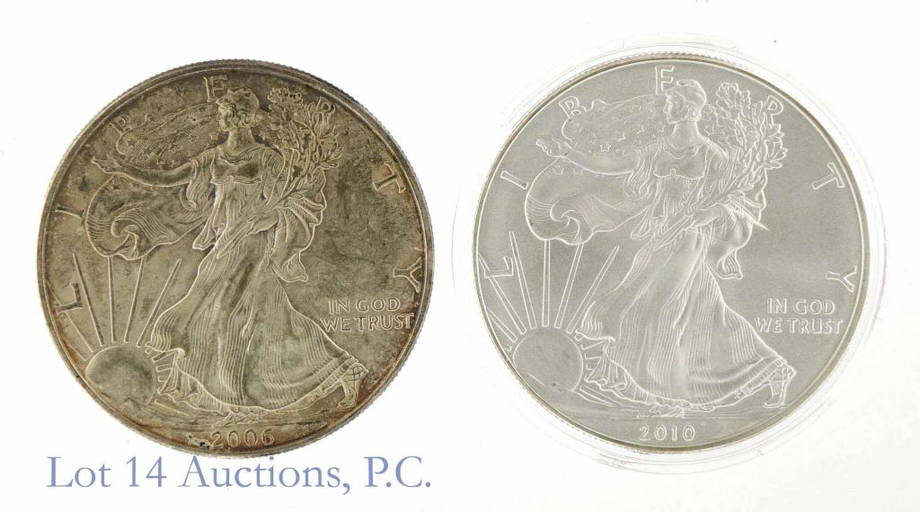 U.s. Silver Eagle Bullion Coins (2)