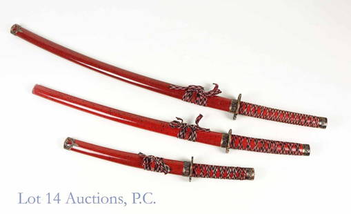 3 Japanese Samurai Style Swords
