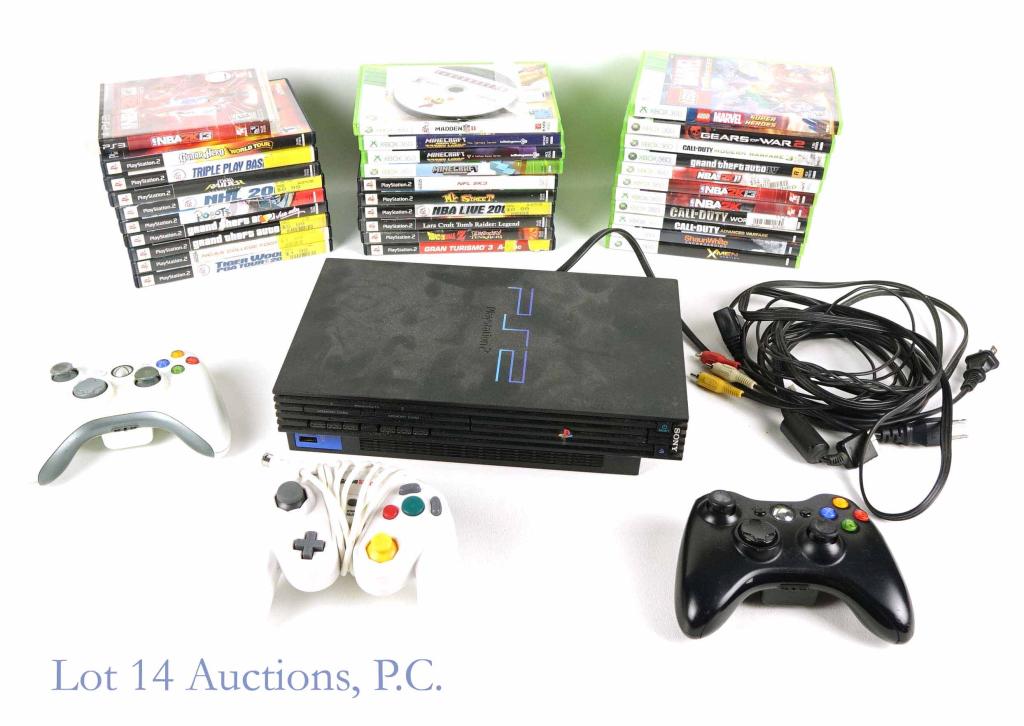 Xbox & Ps2 Video Games W/ Ps2 Console