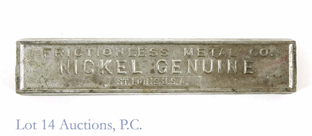 Frictionless Metal Co Nickel Bullion Bar (3.3 Lbs.)