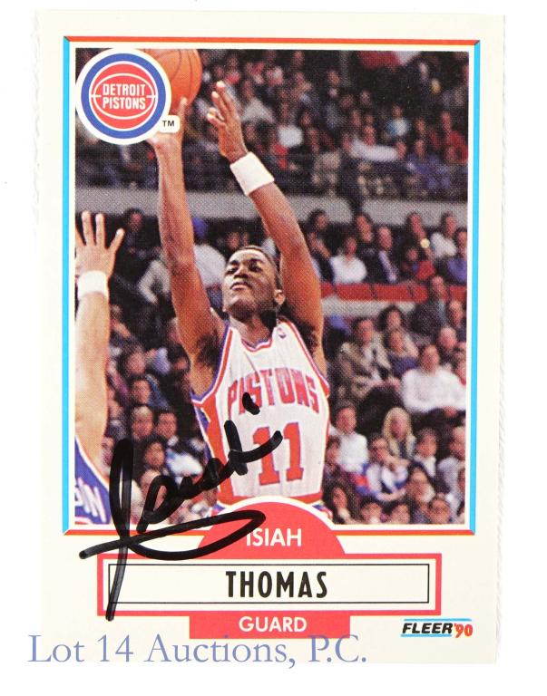 Signed Isiah Thomas Nba Basketball Card
