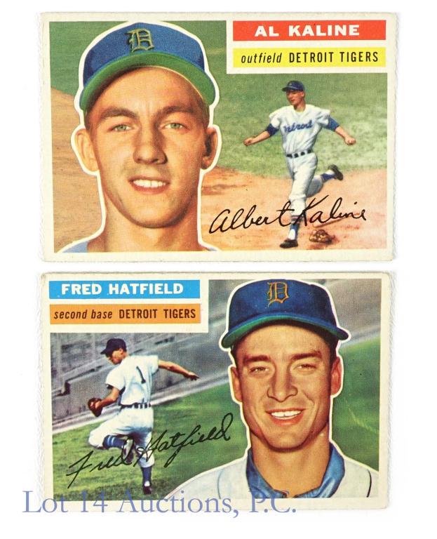 1956 Topps Al Kaline Fred Hatfield Baseball Cards