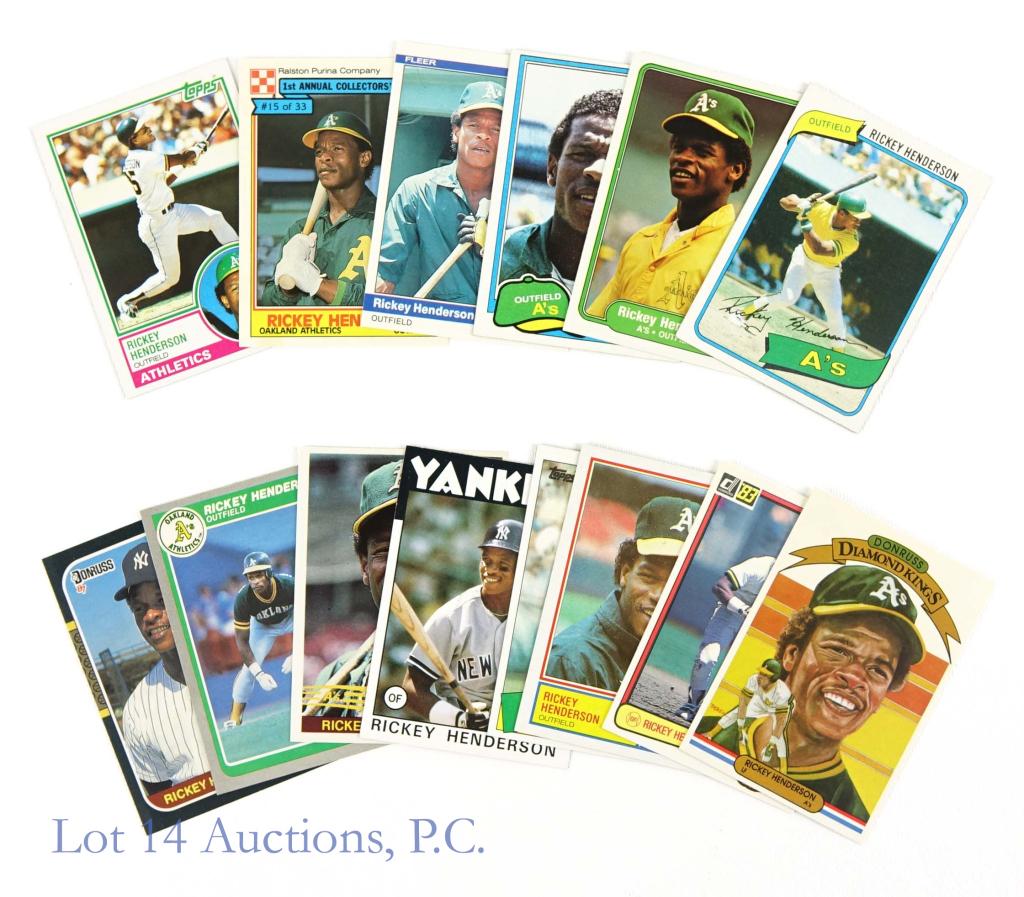 1980 1987 Rickey Henderson Baseball Cards (rc)