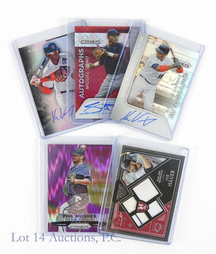 Signed Minnesota Twins Relic Baseball Cards (5)