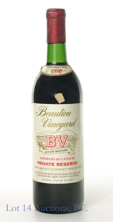 1980 Bv Cabernet Sauvignon Private Reserve