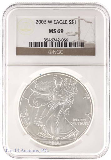 2006 W Silver Eagle (ngc Ms69)