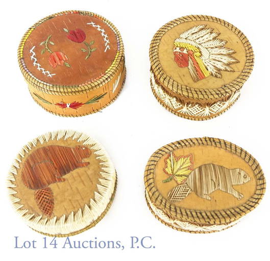 Native American Quill Boxes (4) - Dec 15, 2022 | Lot 14 Auctions in IL
