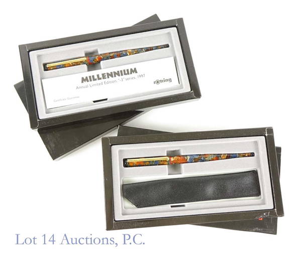 1997 Rotring Millennium Fountain Pens (2)