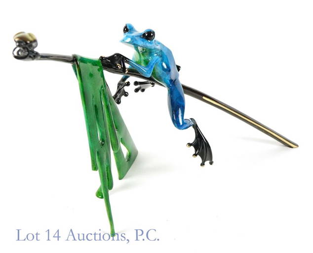 Tim Cotterill "King Midas" Frog Sculpture (#0147) on Dec 15, 2022 | Lot ...