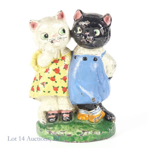 Hubley Antique Twin Cats Cast Iron Doorstop (#0002) on Dec 29, 2022 ...