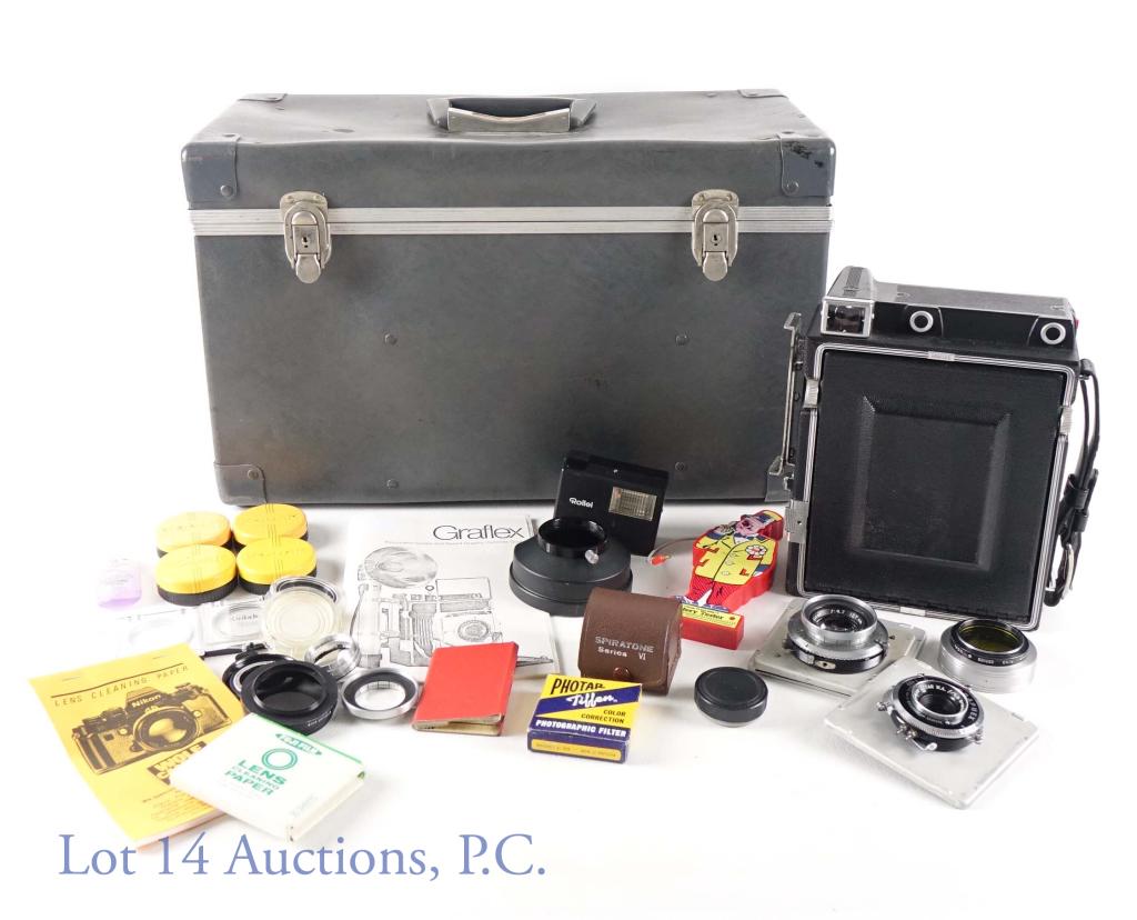 Graflex Crown Graphic Special 4x5 Camera, 3 Lenses