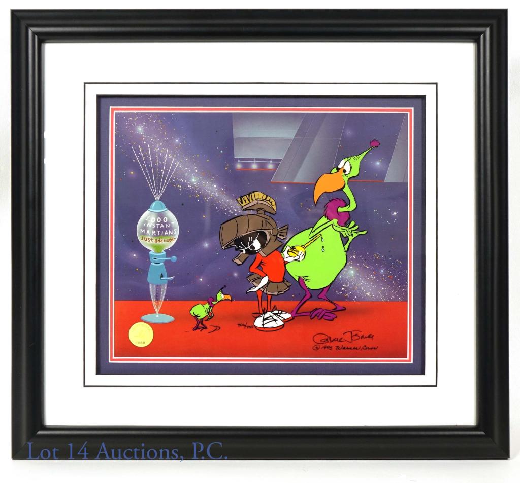 Chuck Jones Signed Marvin The Martian Serigraph (coa)