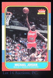 Michael Jordan 1986 Fleer Nba Rookie Card Mint