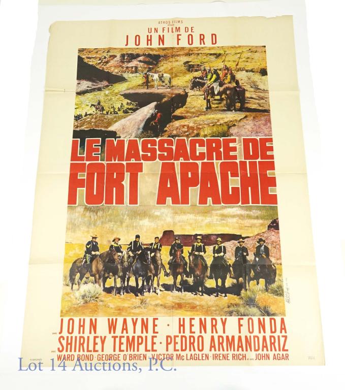 John Ford Fort Apache Film Poster (1p) (french) Auction