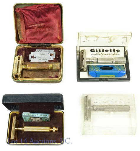 Gillette Safety Razors, Incl Fat Boy & Boxes (4)