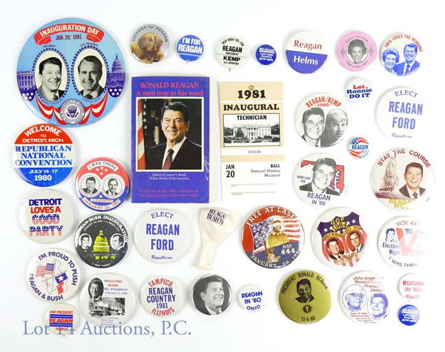Ronald Reagan Buttons / Pins / Ephemera