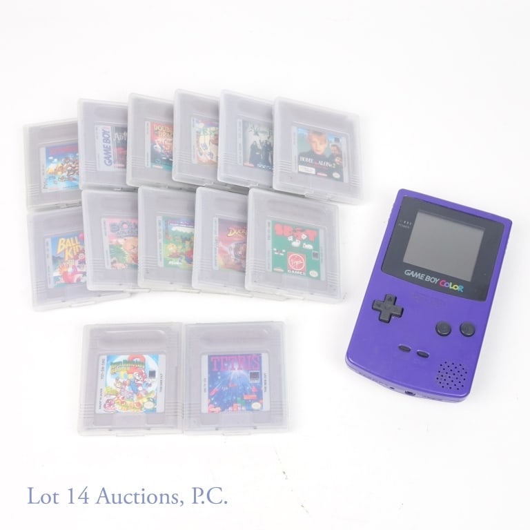 Purple Nintendo Gameboy Color & Games (tested) Auction