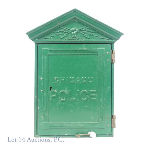 Antique Chicago Police Call Phone Box