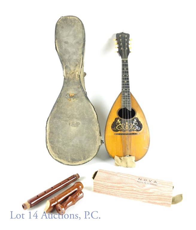 Antique Washburn Mandolin & Nova Recorder Auction