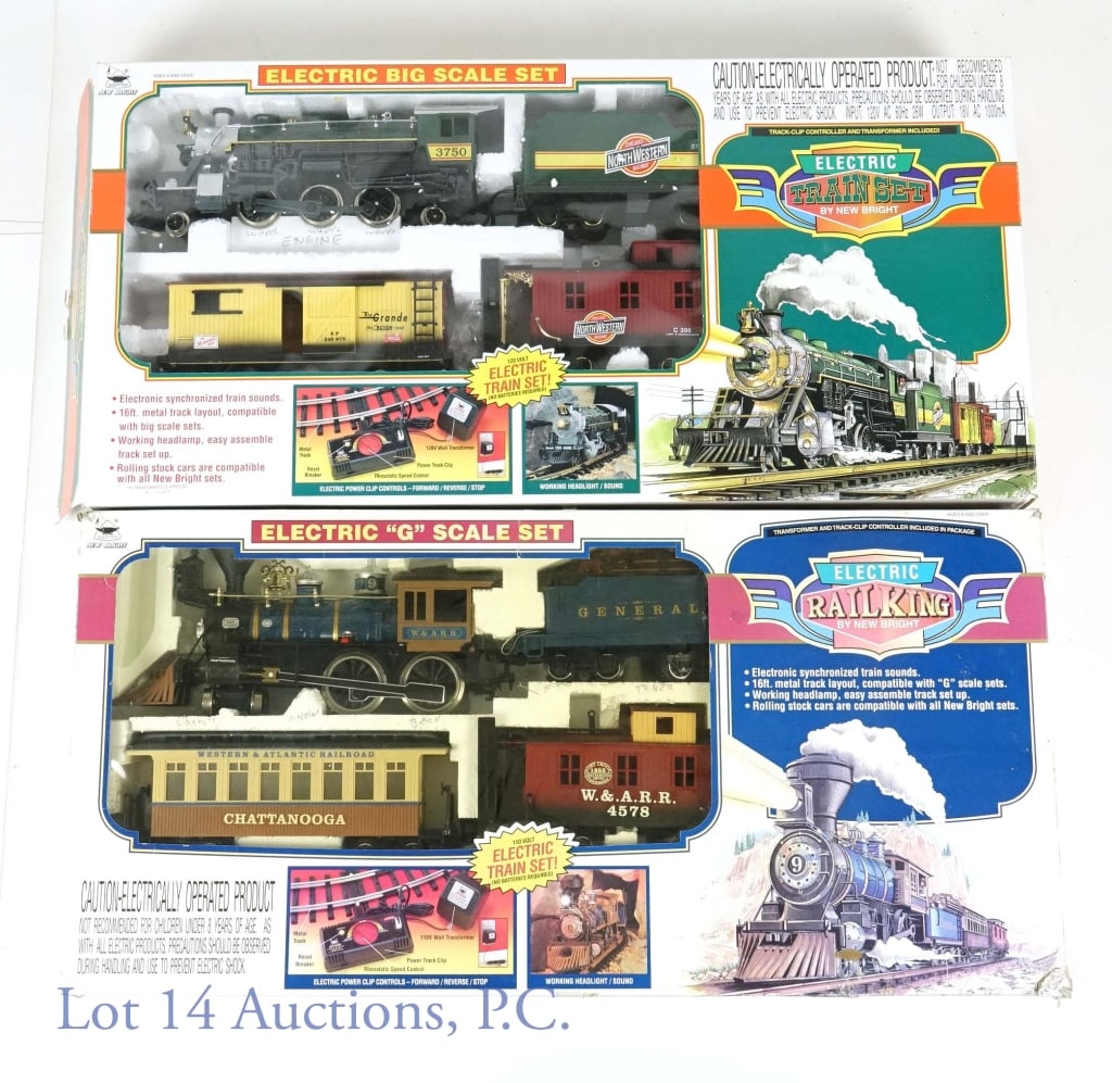 New Bright "g" Scale Train Sets (2) Auction