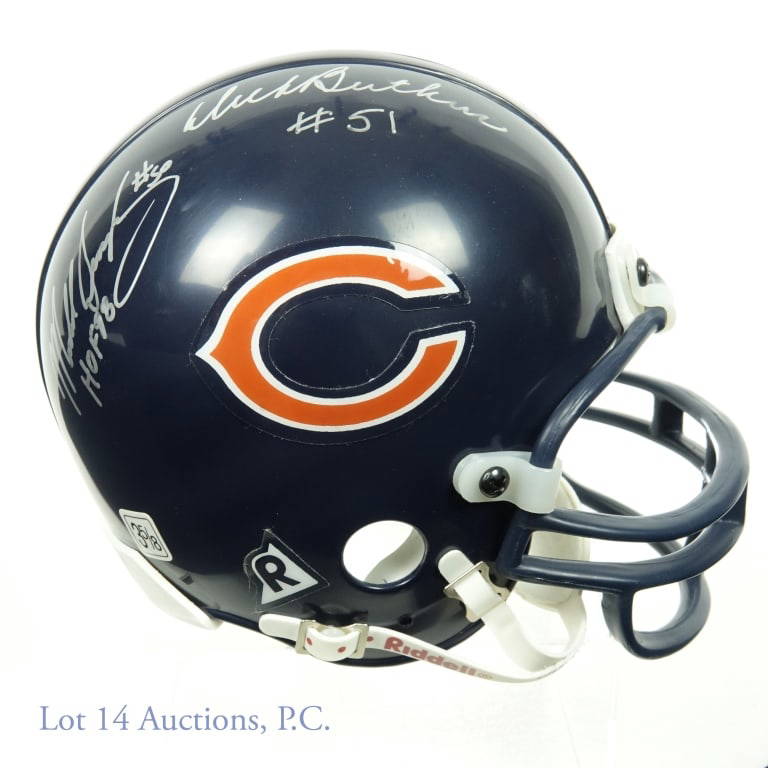 Bears Helmet Signed By Butkus, Sayers & Singletary Auction