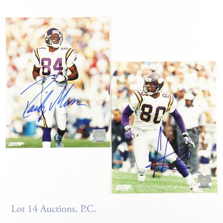 Randy Moss Cris Carter Signed 8x10 Photos (2)