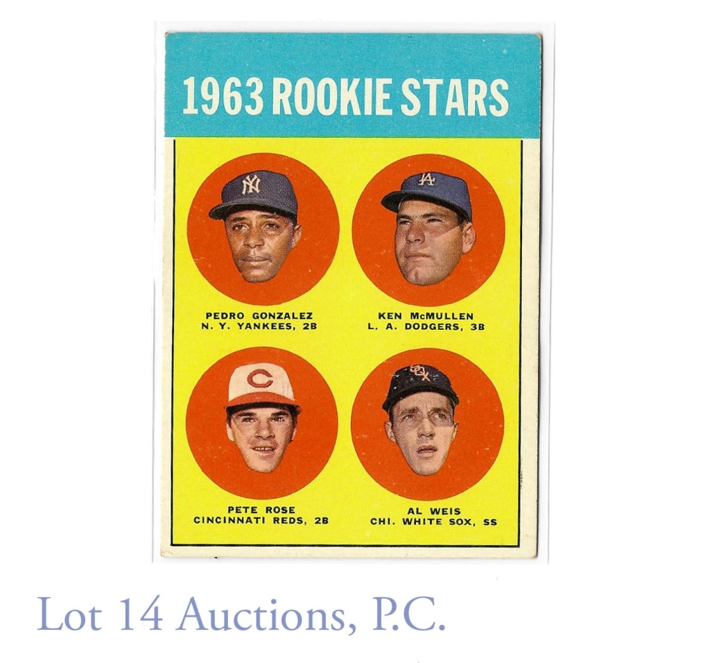 1963 Topps #537 Pete Rose Mlb Rookie Card Auction