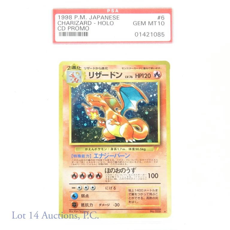 1998 Pokemon Japanese Charizard Cd Promo (psa 10) Auction