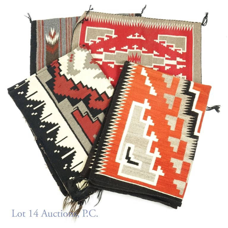 Hand Woven Navajo Ganado Rugs - 4 Auction