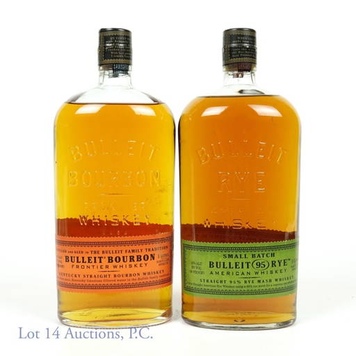 Bulleit Bourbon & Bulleit Rye 1 Liter (2)